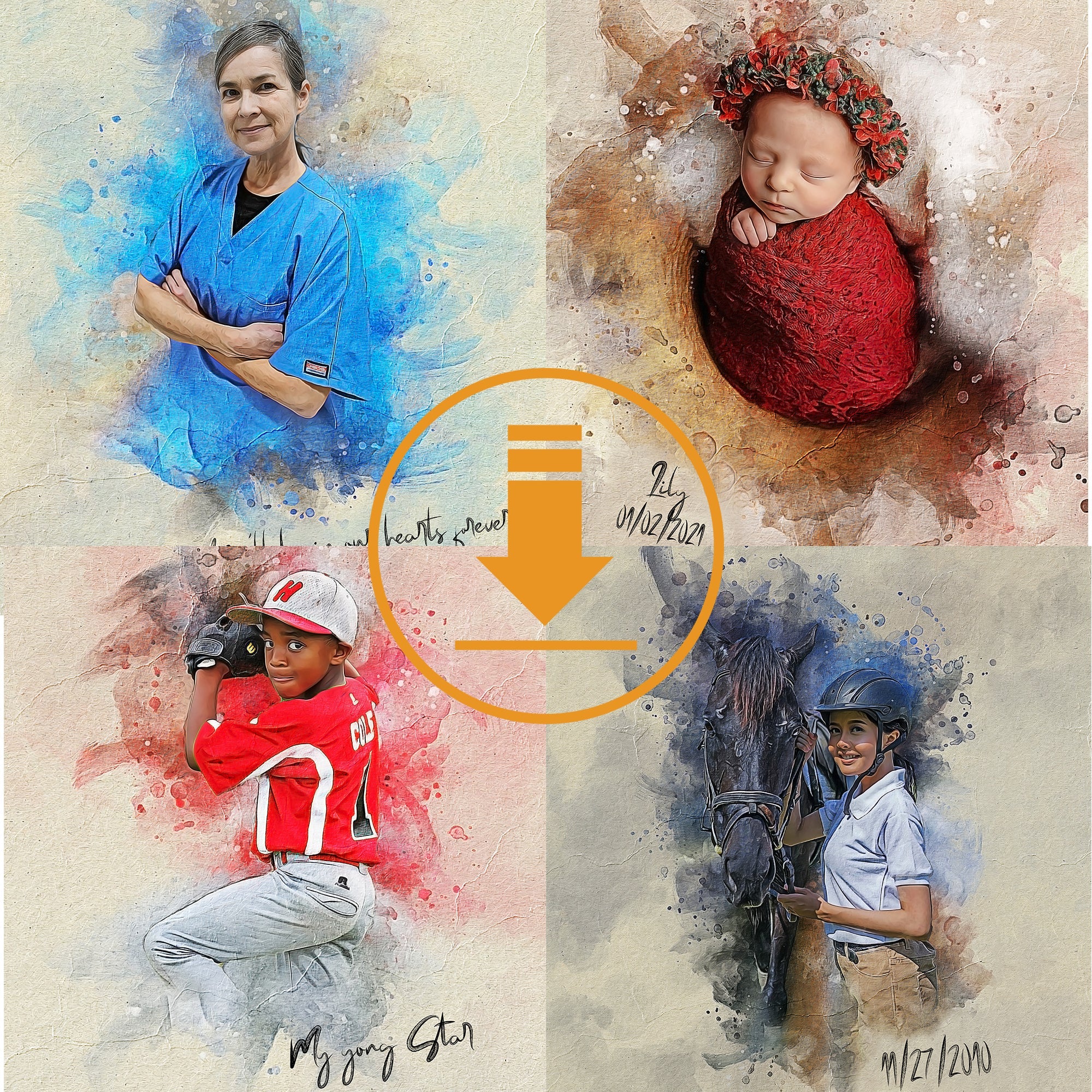 Digital Art File Of Painting – Brush Waves